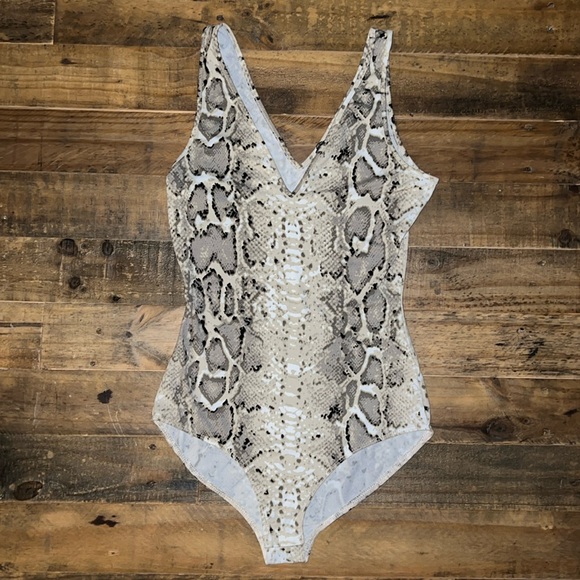 Windsor | Tops | Snakeskin Bodysuit | Poshmark
